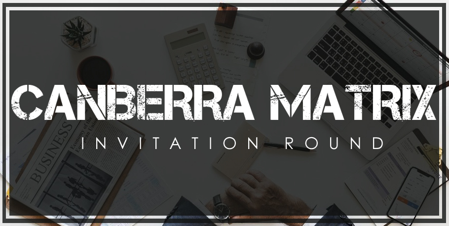 CANBERRA MATRIX – Invitation Round 21st April 2020.. Australia ...